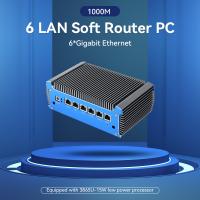 China 6 RJ45 Ethernet Soft Router PC With DDR4 Up To 8G And Intel Celeron 3865U Processor for sale