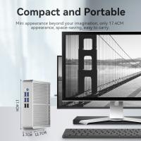 China Intel Core Fanless Mini PC With DDR3 RAM Up To 8GB And 8 USB Interfaces For Home for sale
