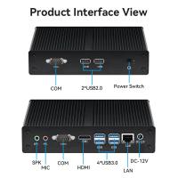 China Intel Celeron Industrial Fanless PC With DDR3L 8GB RAM And Dual COM Linux for sale