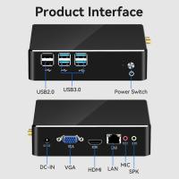China Intel Core i7 7500U Mini PC With Linux Gigabit Ethernet Supports HD Display for sale