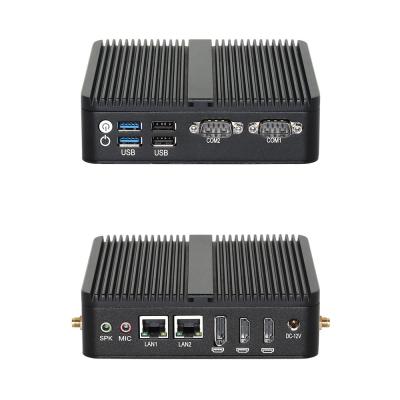 China Intel N100 Industrial Fanless PC With Black Chassis Triple Display Ports For Industrial for sale