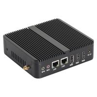 China Intel N100 Industrial Fanless PC With Black Chassis Triple Display Ports For Industrial for sale