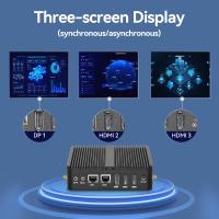 China Intel N100 Industrial Fanless PC With Black Chassis Triple Display Ports For Industrial for sale