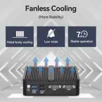 China Industrial Computer With DDR4 16G RAM Intel N100 Processor Fanless Cooling Method for sale