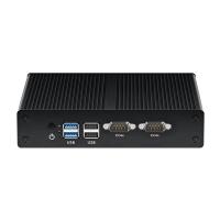 China Intel Pentium Fanless Industrial PC With Black Chassis mSATA SSD Storage And HDMI for sale