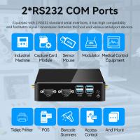 China Core i3 8130U Industrial PC DDR4 16G Dual Ethernet Fanless Black Mini Computer for sale