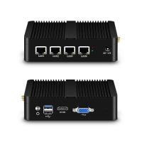 China Fanless Firewall Mini PC Router With Celeron N2830 DDR3 8GB RAM Aluminum Chassis for sale