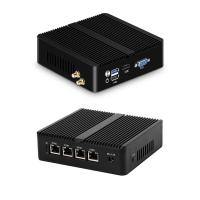 China Fanless Firewall Mini PC Router With Celeron N2830 DDR3 8GB RAM Aluminum Chassis for sale