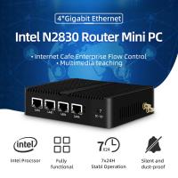 China Fanless Firewall Mini PC Router With Celeron N2830 DDR3 8GB RAM Aluminum Chassis for sale