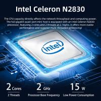 China Fanless Firewall Mini PC Router With Celeron N2830 DDR3 8GB RAM Aluminum Chassis for sale
