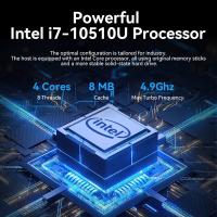 China DDR4 32GB Industrial PC Intel Core i7 10510U Dual LAN SATA SSD Mini PC WiFi for sale