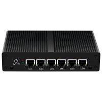 China 6LAN Software Firewall Mini PC Intel Pentium 4405U 2 Cores DDR3 RAM Fanless PC for sale