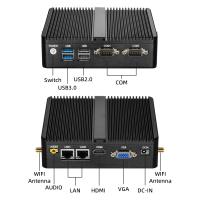 China Intel Celeron 2955U Fanless Industrial Mini PC DDR3 8GB RAM Dual Ethernet for sale