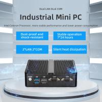 China Dual Ethernet Dual COM Industrial Fanless PC Windows 10 Linux Mini Desktop for sale
