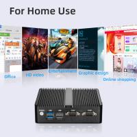 China Dual Ethernet Dual COM Industrial Fanless PC Windows 10 Linux Mini Desktop for sale