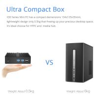China Single Ethernet Fanless Mini PC 6USB Interfaces Protable Computer For Home Office for sale