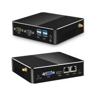 China Intel Celeron J1900 Dual LAN Industrial PC Dual COM DDR4 16GB RAM Fanless Computer for sale