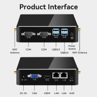China Intel Celeron J1900 Dual LAN Industrial PC Dual COM DDR4 16GB RAM Fanless Computer for sale
