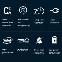China Intel Celeron J1900 Dual LAN Industrial PC Dual COM DDR4 16GB RAM Fanless Computer for sale