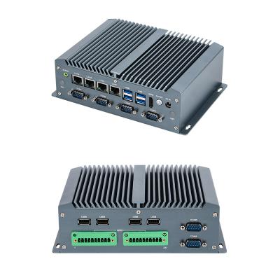 China Fanless Industrial PC Intel Core i5 8250U 4 Ethernet GPIO Mini Computer With COM for sale