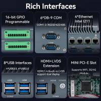 China Fanless Industrial PC Intel Core i5 8250U 4 Ethernet GPIO Mini Computer With COM for sale