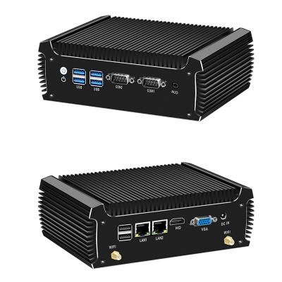 China Intel Core i3 7100U Mini PC with 2 LAN 2 COM Fanless Industrial PC for sale