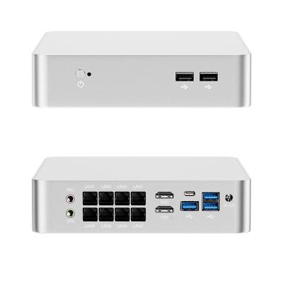 China Intel Core i7-8705G With 8 LAN 2 HDMI 1 DC DDR4 64GB RAM Industrial Mini PC for sale