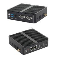 China Intel Celeron J6412 Processor With DDR4 16GB RAM and 2 HD Industrial Fanless PC for sale