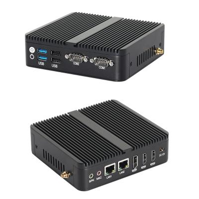China Intel Celeron J6412 Processor With DDR4 16GB RAM and 2 HD Industrial Fanless PC for sale