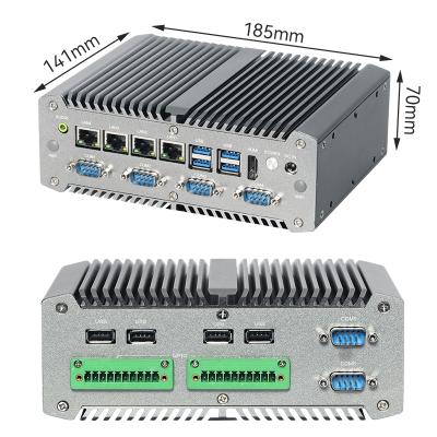 China Intel Core I7-10710U Processor With Four LAN and Six COMs  Industrial Mini PC for sale