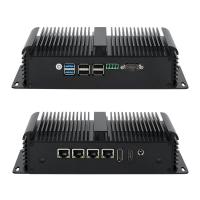 China Intel N100 Processor With Four LAN Dual COM and Six USB Industrial Mini PC for sale