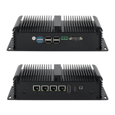 China Intel N100 Processor With Four LAN Dual COM and Six USB Industrial Mini PC for sale