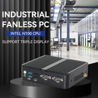 China Intel N100 Processor With Dual LAN Dual COMs and Triple Displays Industrial PC for sale