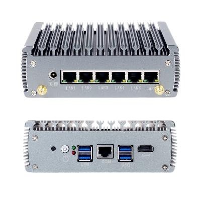China Intel Celeron J6412 PC With Six LAN One COM and 4 USB Mini Computer for sale