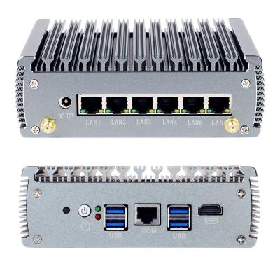 China In-tel Core i5 1135G7 Processor mini pc With 6 In-tel I225 Network card Lan 1 HD-MI 4 USB 3.1 soft router host for sale