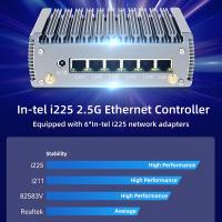 China In-tel Core i5 1135G7 Processor mini pc With 6 In-tel I225 Network card Lan 1 HD-MI 4 USB 3.1 soft router host for sale