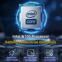 China Industrial Mini PC With Intel AlderLake N100 Processor Dual LAN Ports 4 Serial Ports 1 HD-MI 6 USB Ports DDR4 Fanless Computer for sale