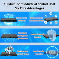 China 1U Firewall Router With Intel Pentium 4405U Processor 6 Intel I225 2.5G Network Card LAN DDR4 2 USB 3.0 Win7 Win10 Mini Computer for sale
