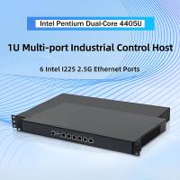 China 1U Firewall Router With Intel Pentium 4405U Processor 6 Intel I225 2.5G Network Card LAN DDR4 2 USB 3.0 Win7 Win10 Mini Computer for sale