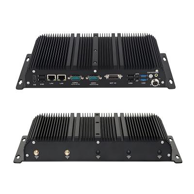 China Industrial Mini Pc Intel Core 1235U Processor Dual 2.5GbE RJ45 Intel I225V LAN 2 DB9 COM 1 EXT IO 6 USB Fanless Computer for sale