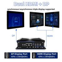China Intel Core U5 135U Processor Fanless Industrial Mini PC With 2 LAN Ports 2 RS232 COM Ports 8 USB 2 HD-MI and 1 DP Interfaces for sale
