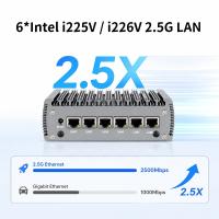 China Intel N100 Processor Firewall Mini PC With 6 LAN 1 HD-MI 1 DP for sale