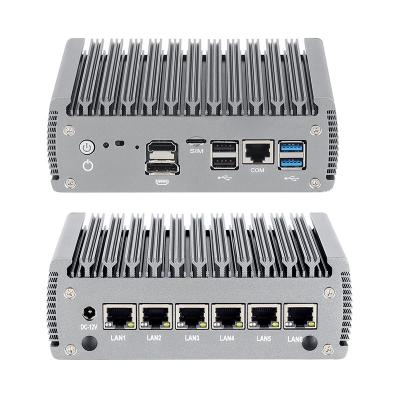 China Intel N100 Processor Firewall Mini PC With 6 LAN 1 HD-MI 1 DP for sale