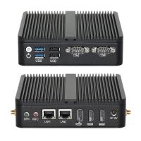 China J6412 Processor Mini Fanless PC DDR4 Dual LAN Dual COM RS232 Triple Display for sale