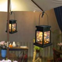 China Hanging Lantern Lamp Flower Waterproof Outdoor Decoration Garland Fairy Solar Garden Courtyard Palace Lights for sale
