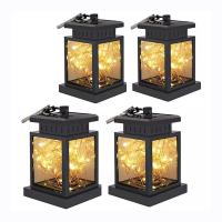 China Hanging Lantern Lamp Flower Waterproof Outdoor Decoration Garland Fairy Solar Garden Courtyard Palace Lights for sale