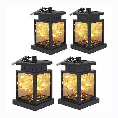China Hanging Lantern Lamp Flower Waterproof Outdoor Decoration Garland Fairy Solar Garden Courtyard Palace Lights for sale