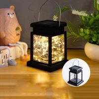 China Hanging Lantern Lamp Flower Waterproof Outdoor Decoration Garland Fairy Solar Garden Courtyard Palace Lights for sale