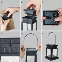 China Hanging Lantern Lamp Flower Waterproof Outdoor Decoration Garland Fairy Solar Garden Courtyard Palace Lights for sale