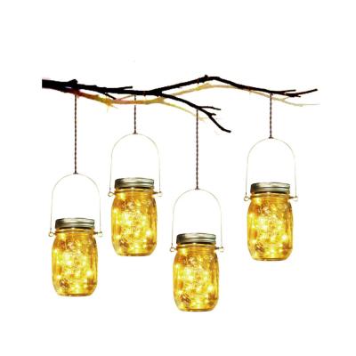 China Decorative Power Firefly Decorative Outdoor Garden Christmas Hanging LED Solar Fairy Lights for sale